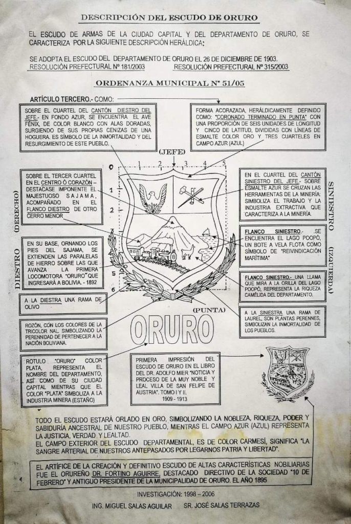 120 años del Escudo Departamental de Oruro: Un símbolo con historia y significado - Periódico La ...