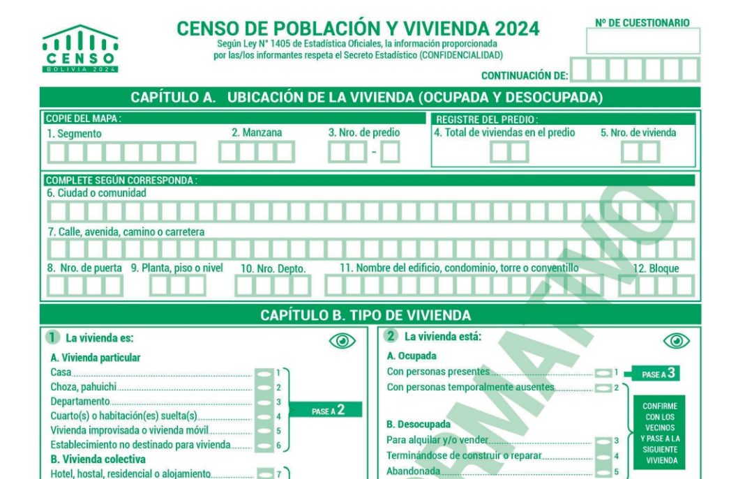 En los censos de 2001 y 2012 se pidió nombre de los encuestados al ...
