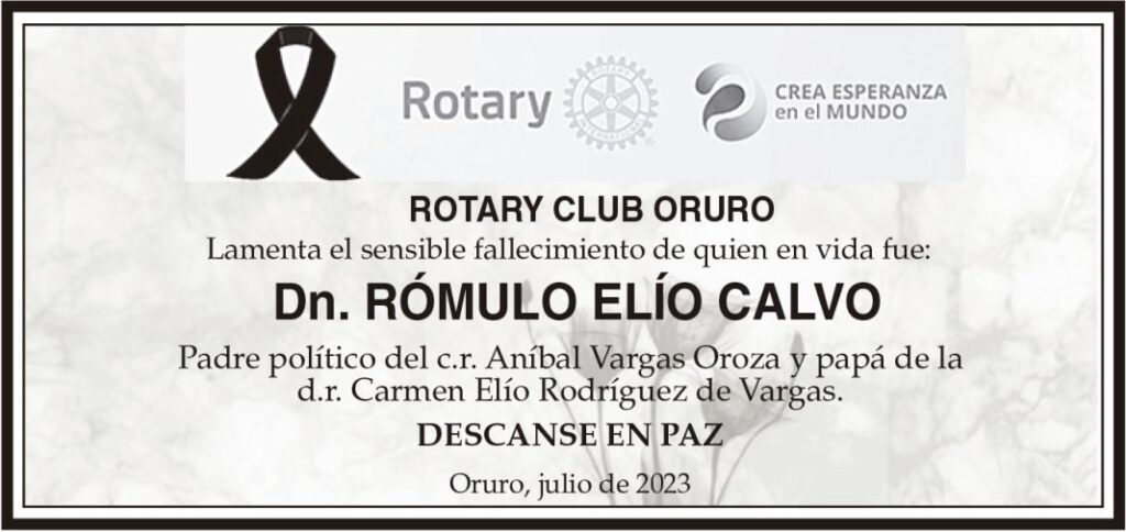 Necrológico: Dn. RÓMULO ELÍO CALVO - La Patria 3.0 | Periódico digital ...