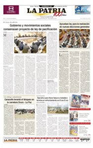 Portadas impresas, viernes 22 de noviembre de 2019 - La Patria 3.0 ...