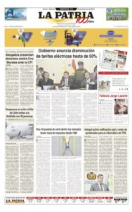 Portadas impresas, martes 10 de diciembre de 2019 - La Patria 3.0 ...