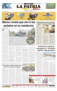 Portadas impresas, viernes 27 de diciembre de 2019 - La Patria 3.0 ...