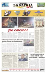 Portadas impresas, viernes 10 de enero de 2020 - La Patria 3.0 ...